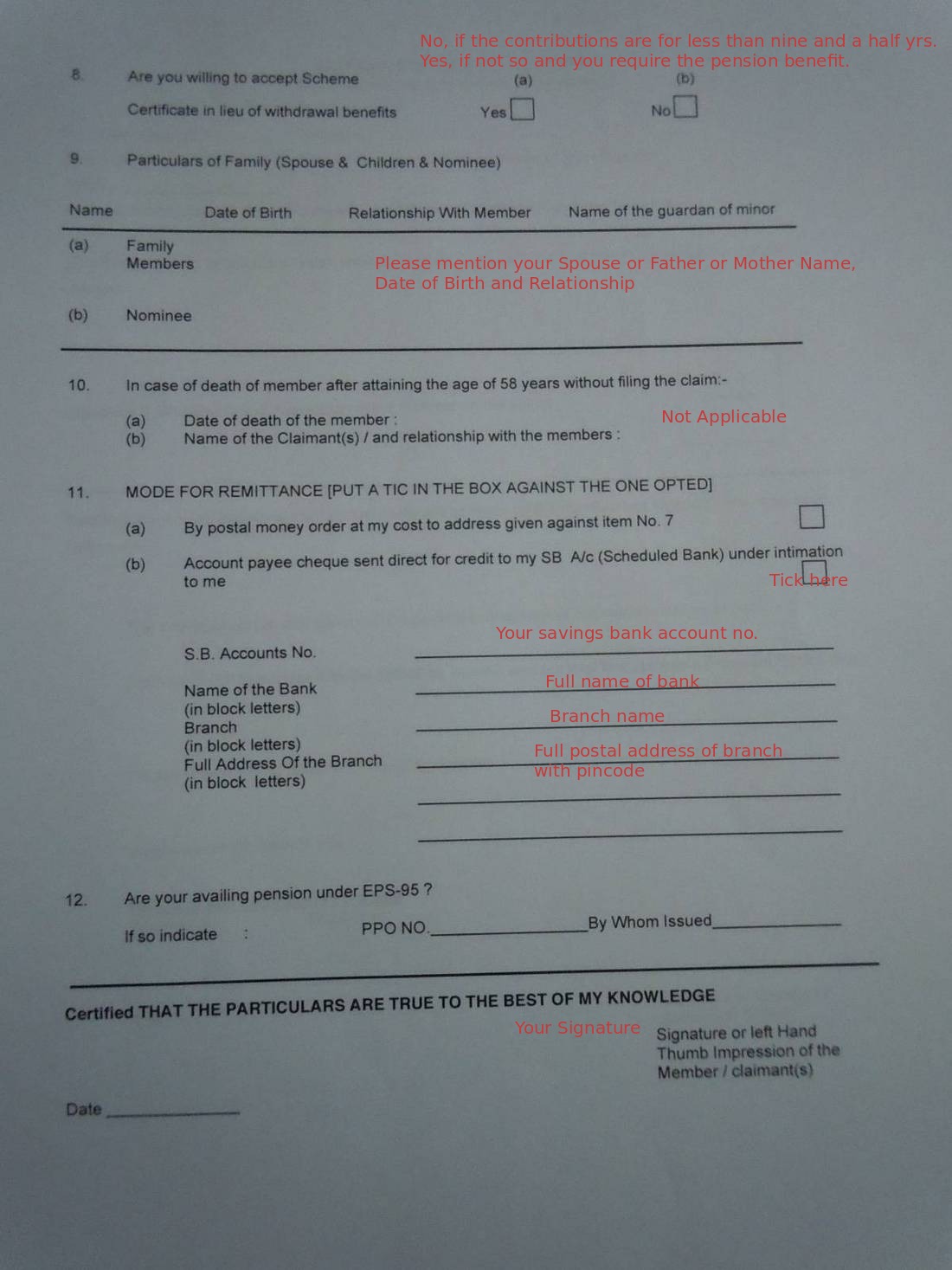 Provident Fund Form No 10c 19 Provident Fund Form No 10c 19